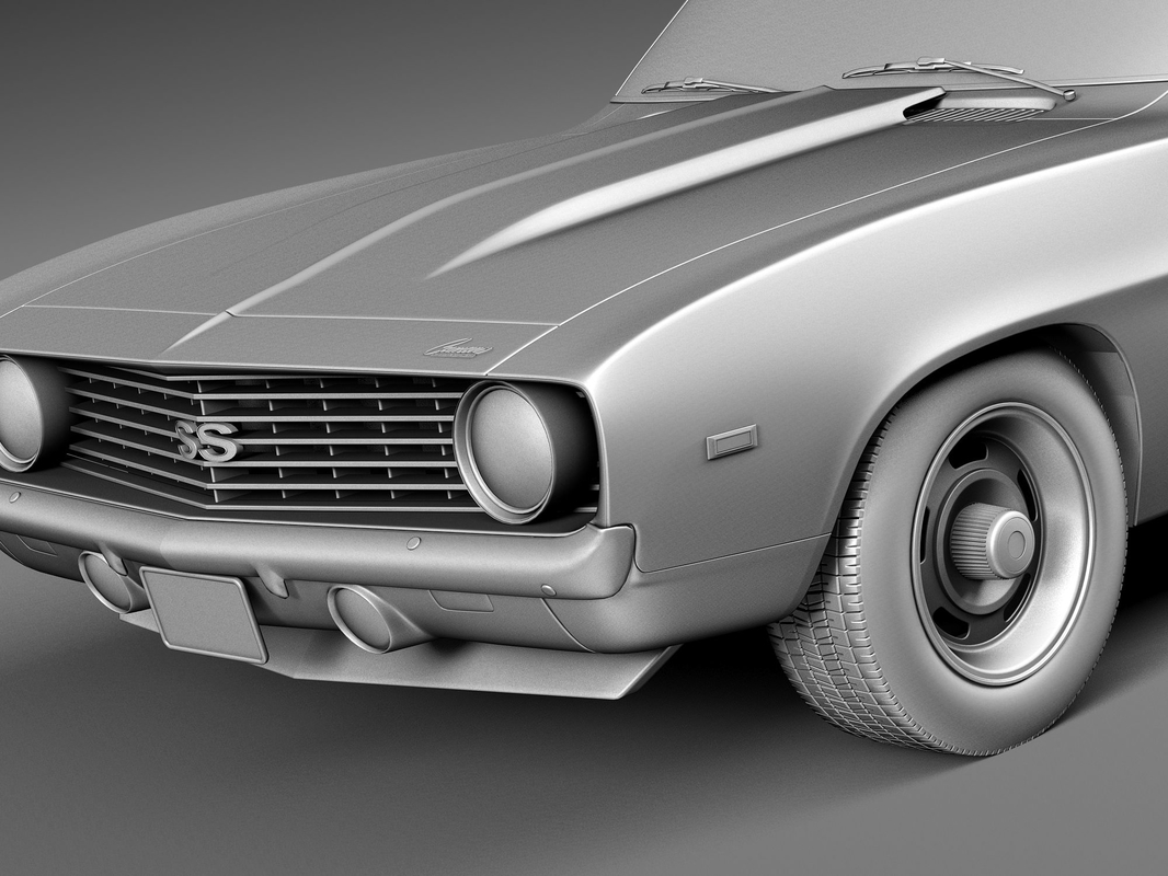 chevrolet camaro ss 1969 3d model