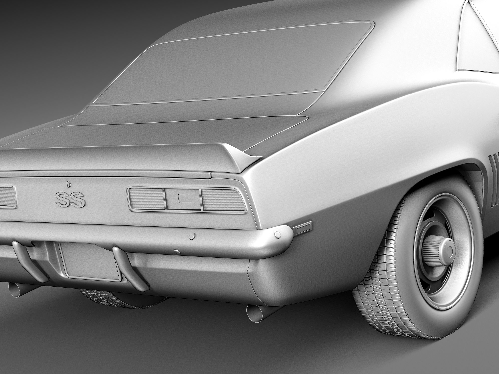 chevrolet camaro ss 1969 3d model