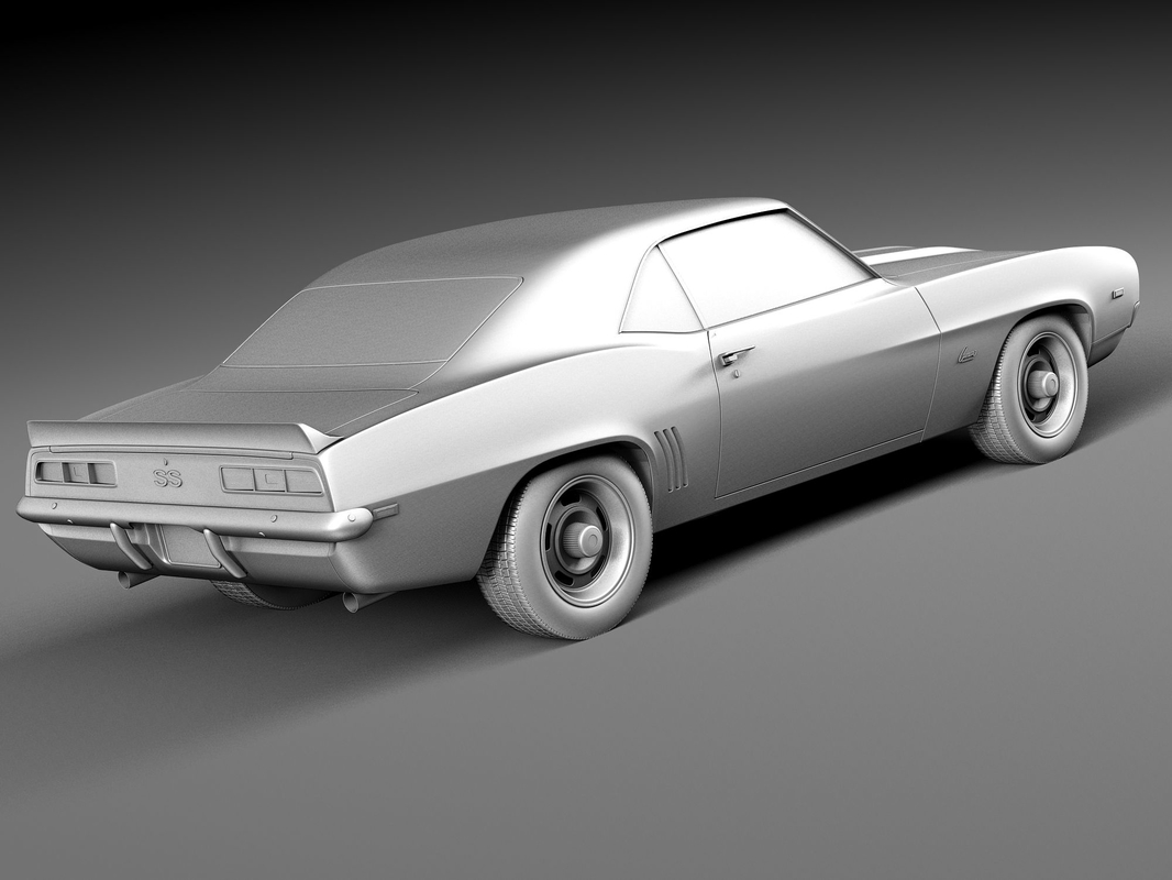 chevrolet camaro ss 1969 3d model