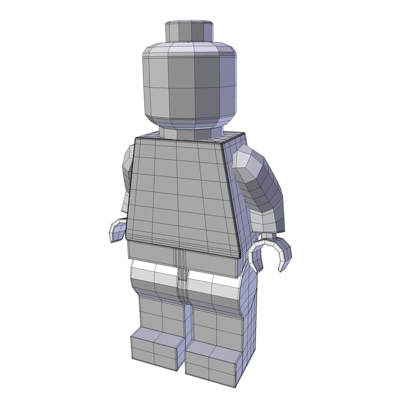lego minifig 3d obj