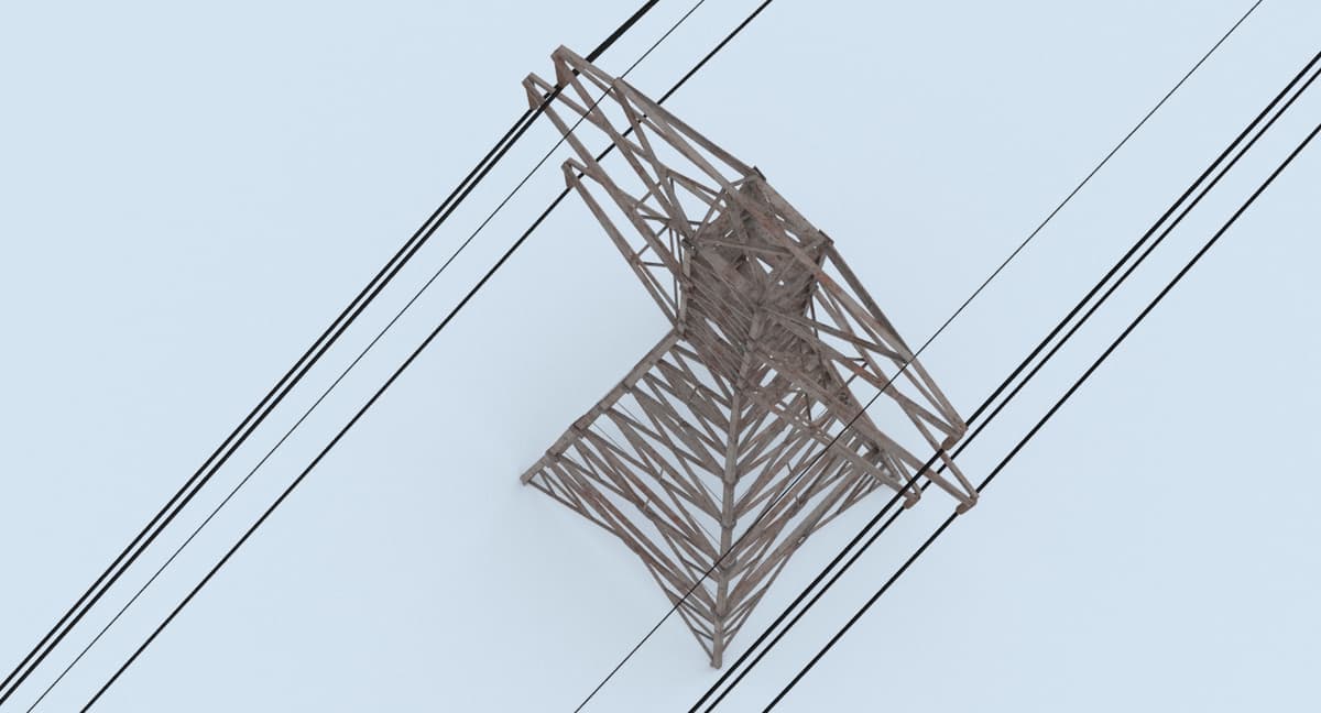 3D power-lines- high-tension - TurboSquid 1160411