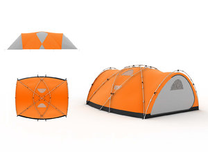 3ds realistic camping tent