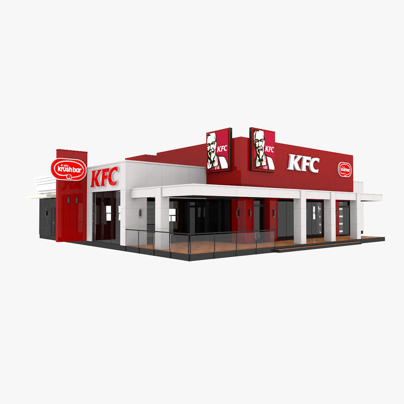 3d kfc restaurant model