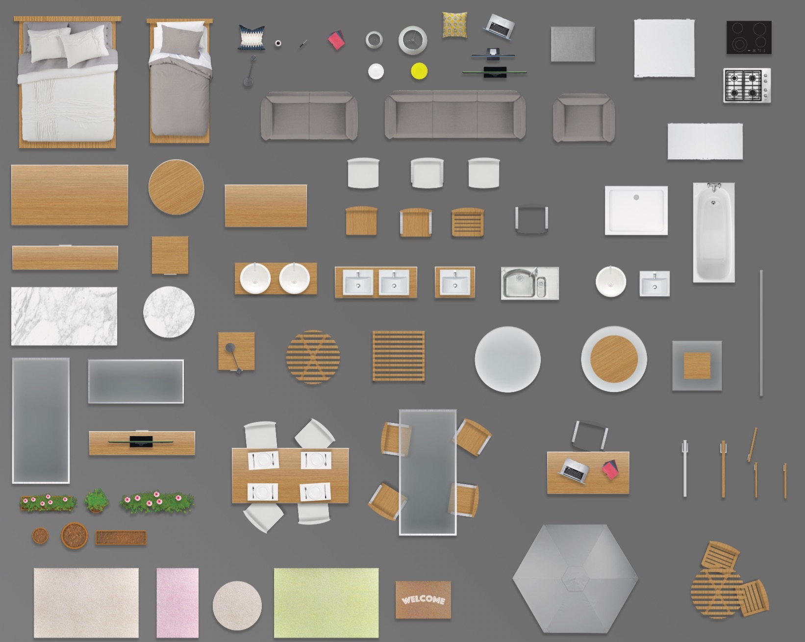 Texture Photoshop 2d 3d floorplan