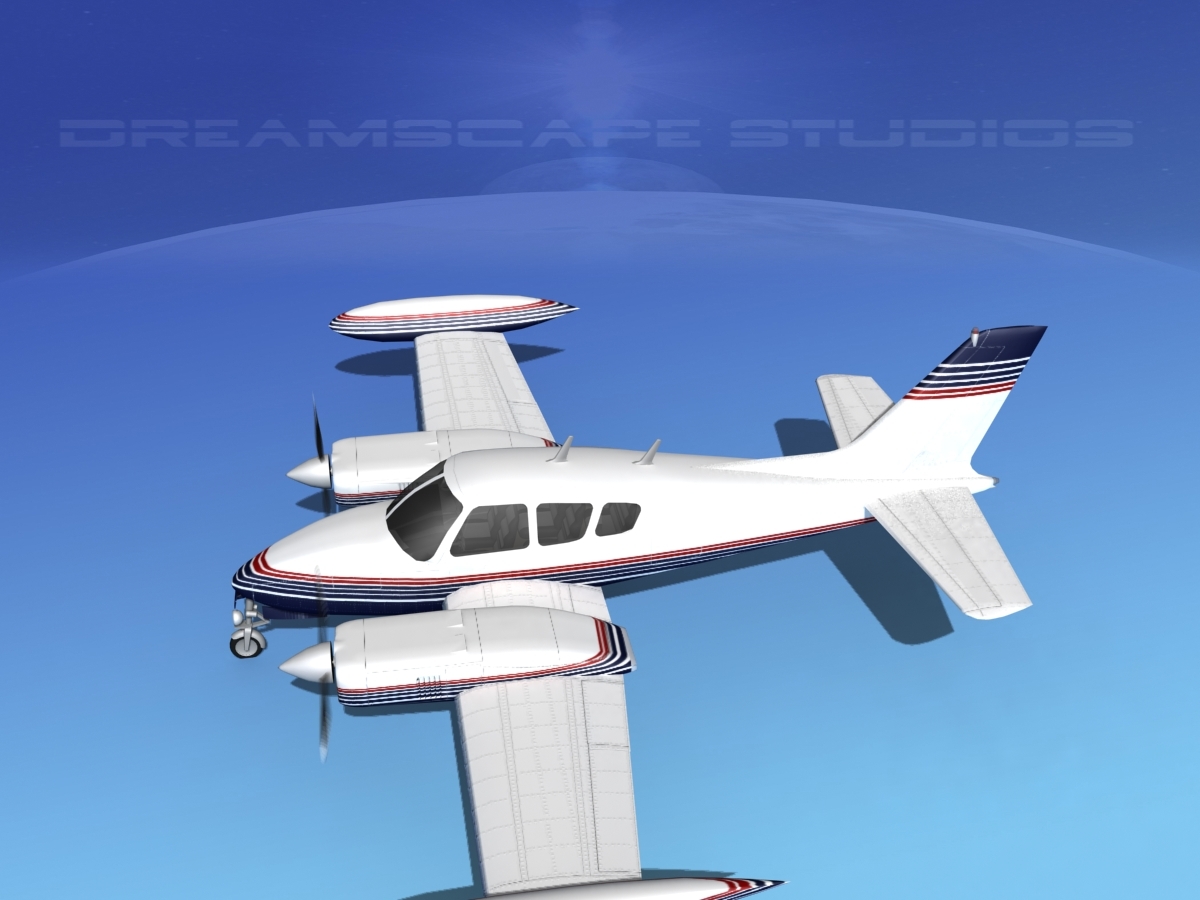 3d cockpit cessna 320 model