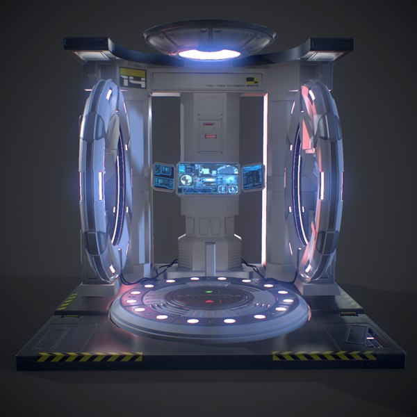 3d sci fi teleportation