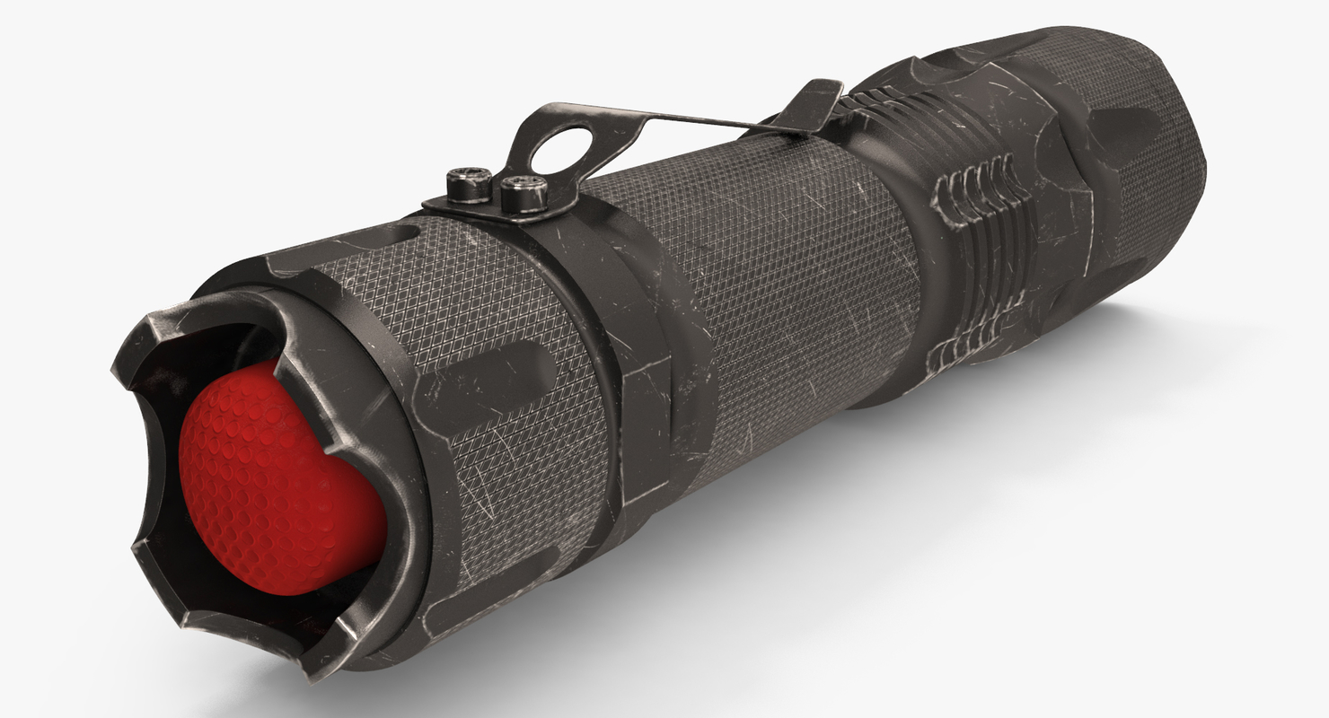 tactical flashlight light 3d model
