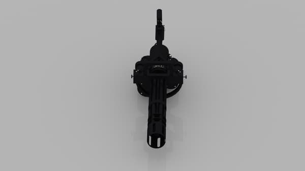 3d model classic m134 minigun