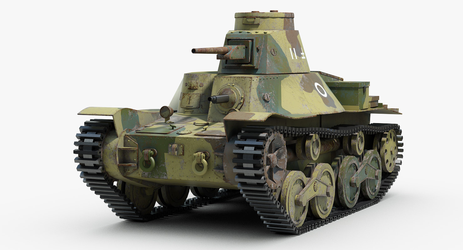 3d model japanese light tank ha