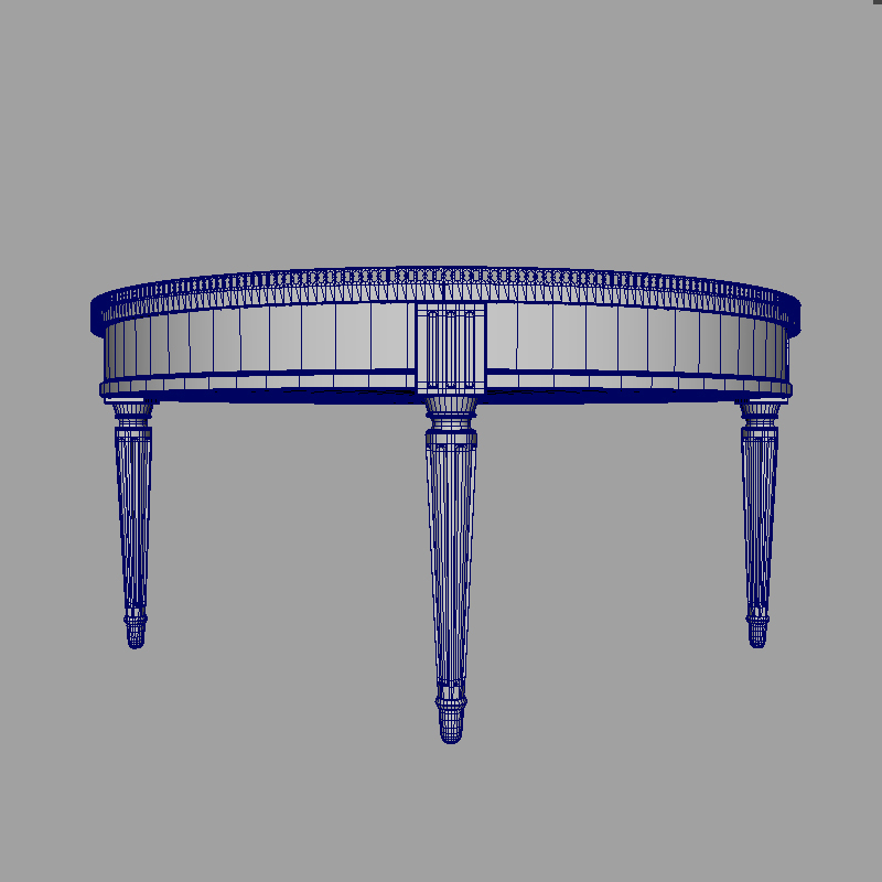 classic table design 3d obj