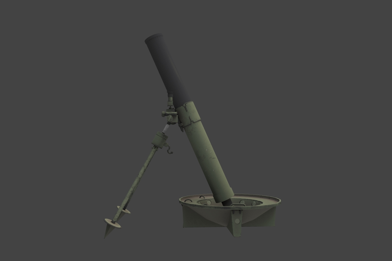 m-75 120mm mortar 3d model
