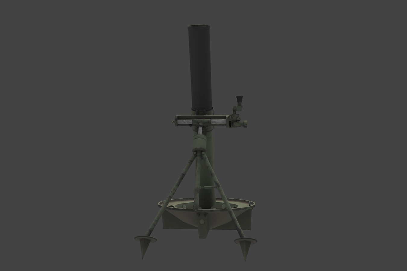 m-75 120mm mortar 3d model