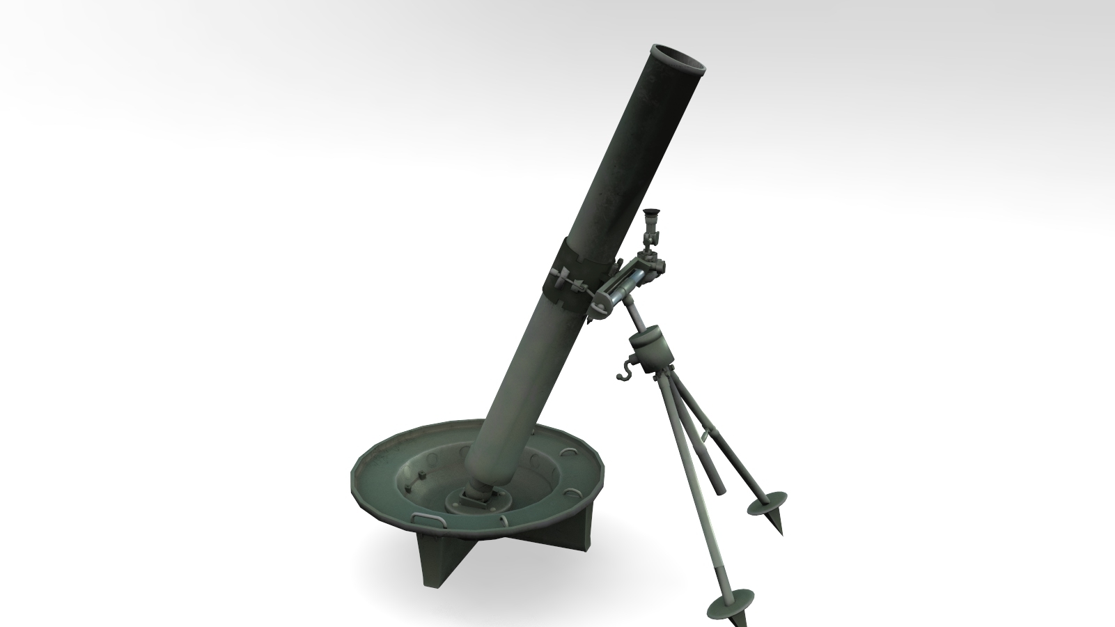 m-75 120mm mortar 3d model