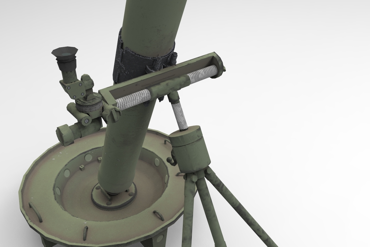 m-75 120mm mortar 3d model