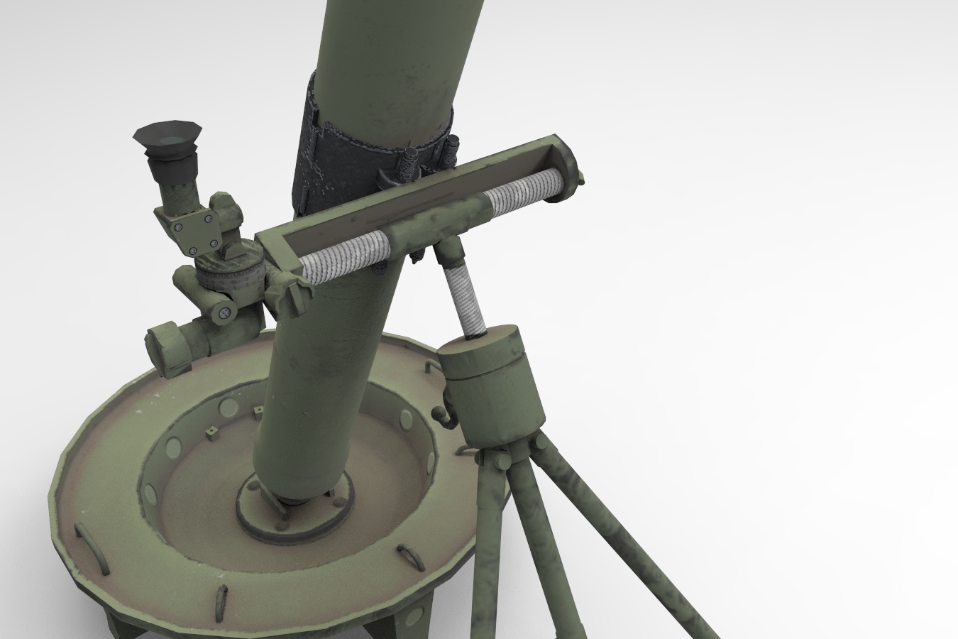m-75 120mm mortar 3d model