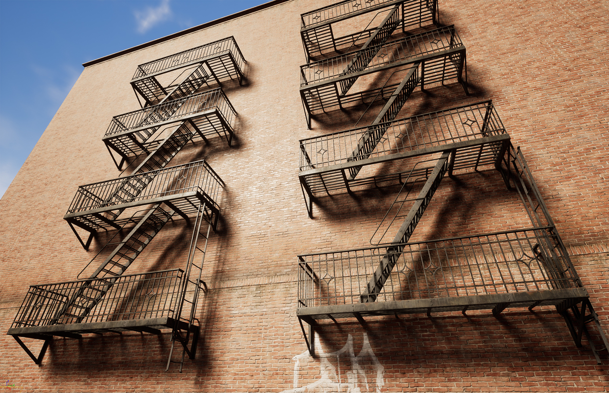 escape ladders 3d max