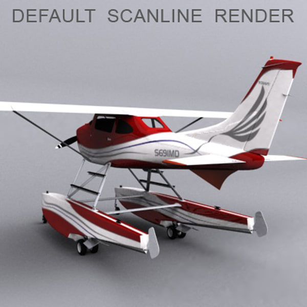 seaplane sea 3d model