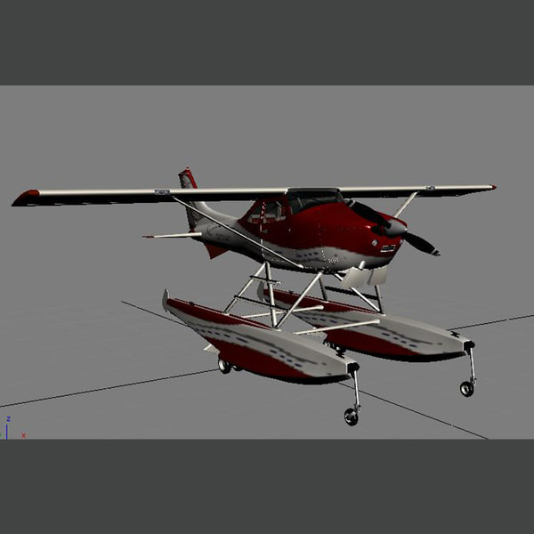 seaplane sea 3d model