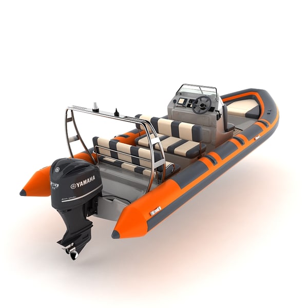 rigid inflatable boat 3d model