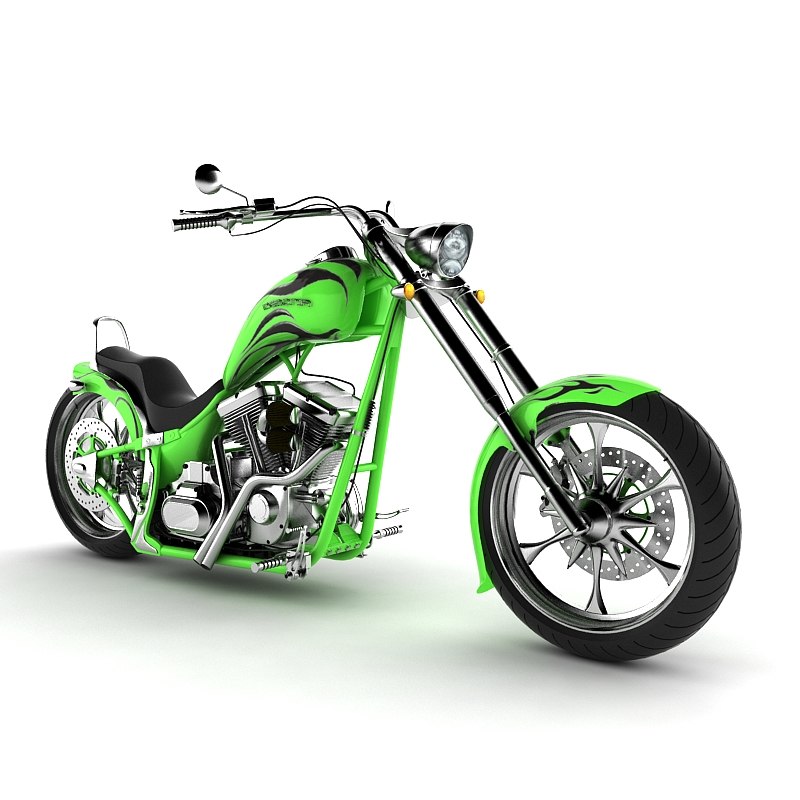 custom chopper 3d model