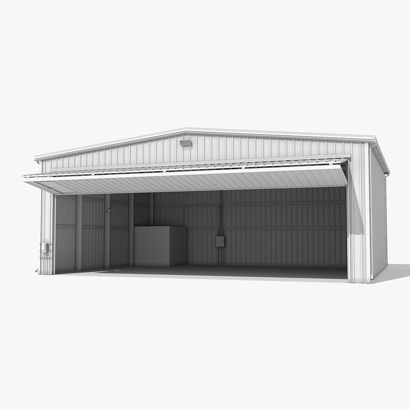 aircraft hangar 3d model