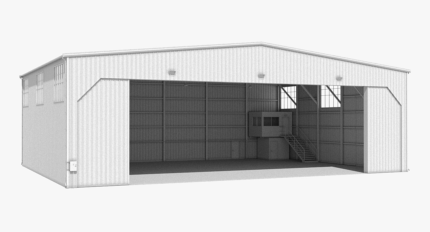 3d model aircraft hangar