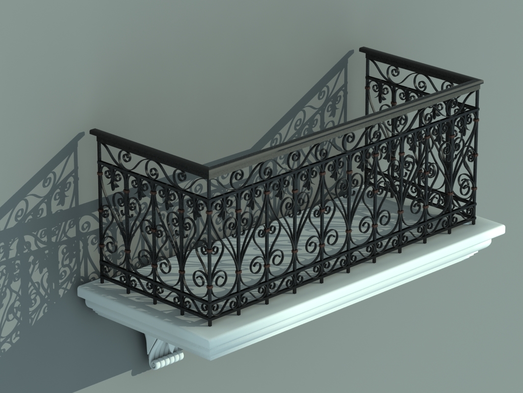 3d architectural balcony model