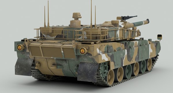 k2 black panther battle tank 3d max
