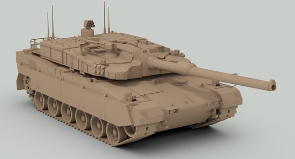 k2 black panther battle tank 3d max