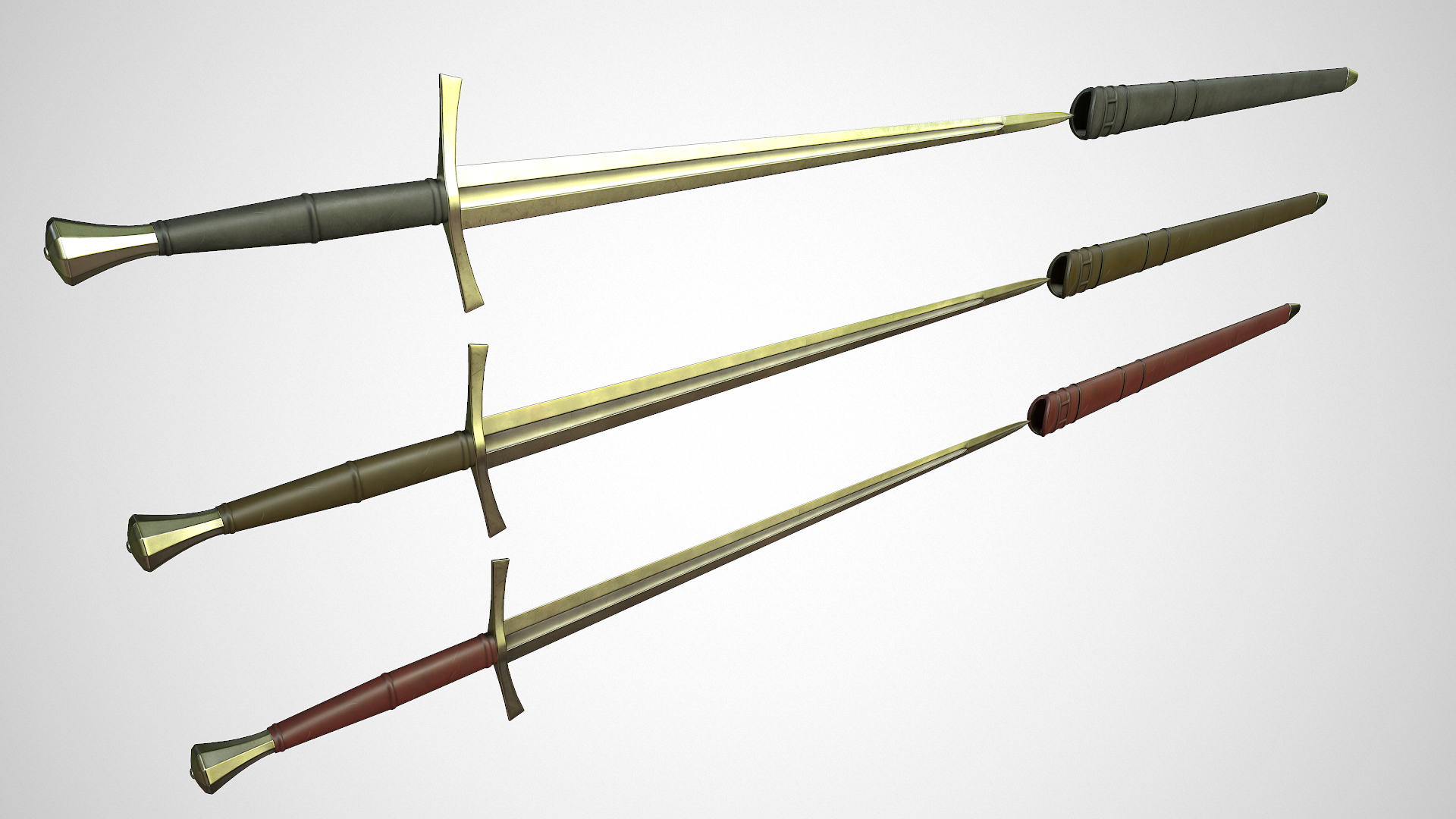 medieval hand half sword 3d 3ds