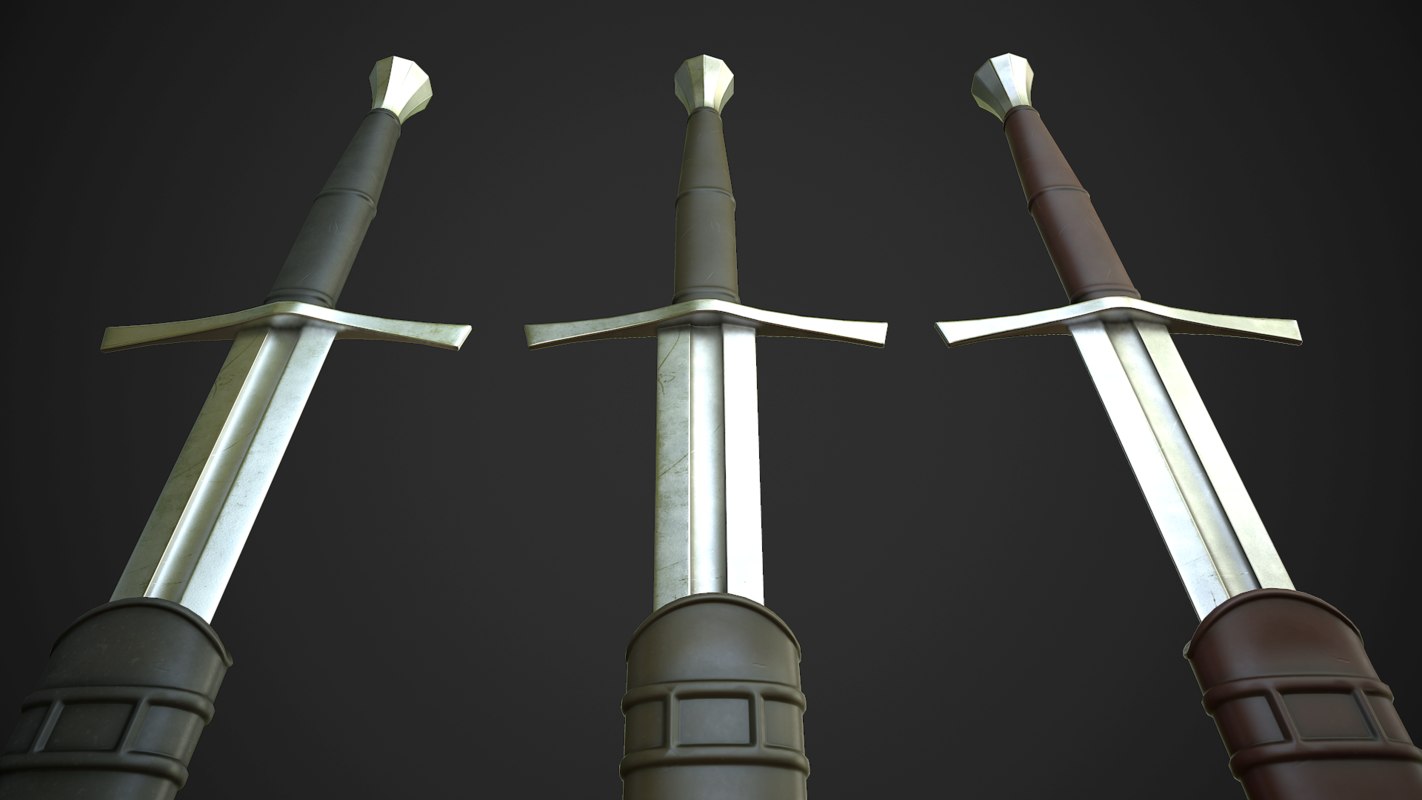 medieval hand half sword 3d 3ds