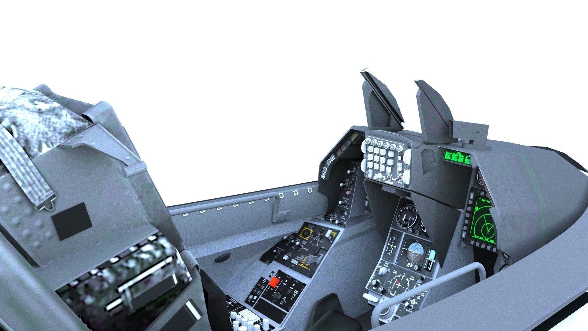 f-16c cockpit f-16 3d obj