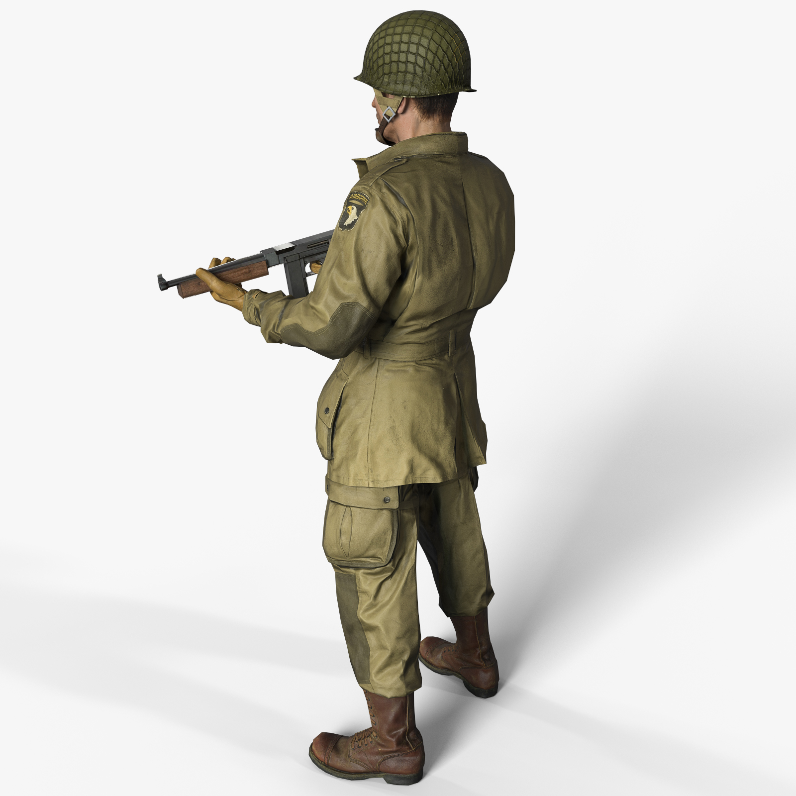 3d rig soldier ww2 paratrooper