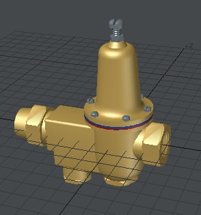 water pressure relief valve 3d model