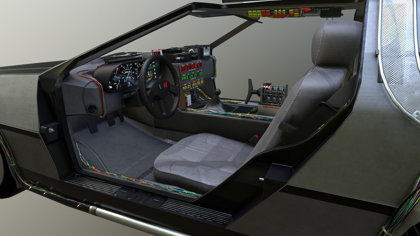 3d delorean car model