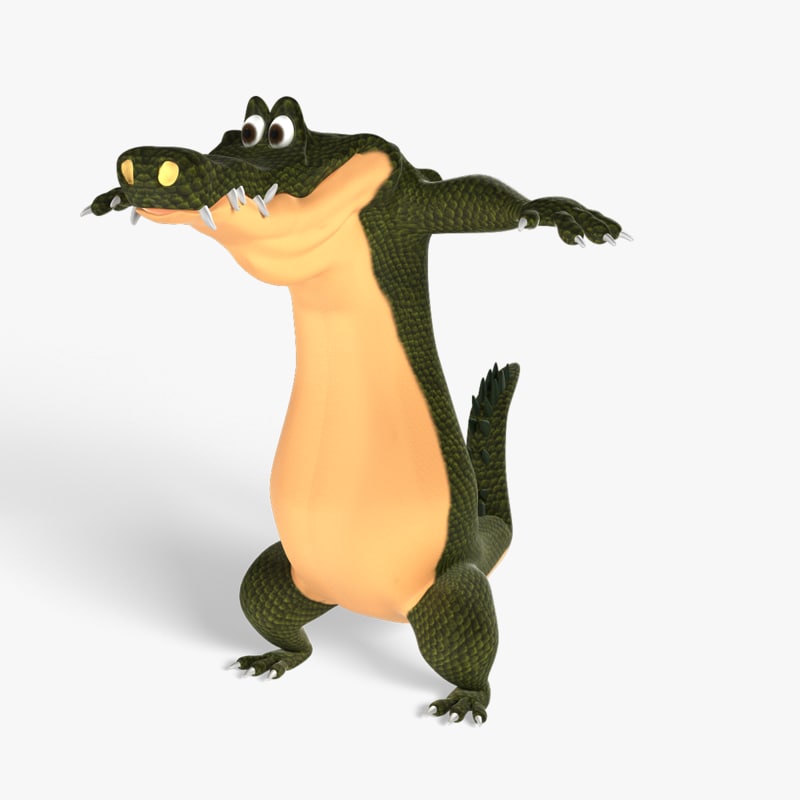 cartoon croc 3d 3ds