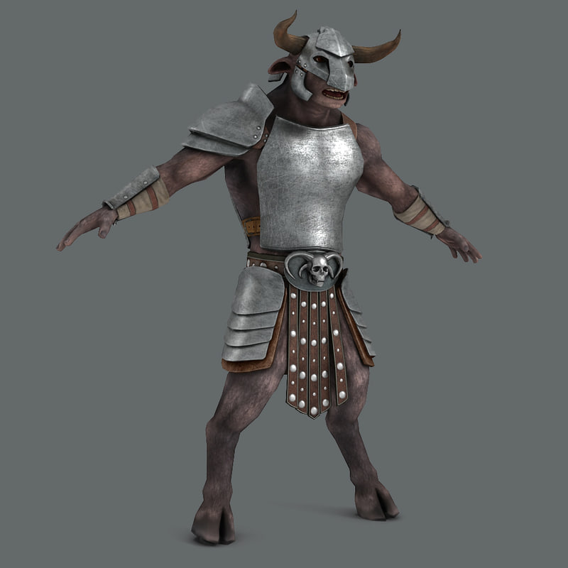 3d minotaur armor