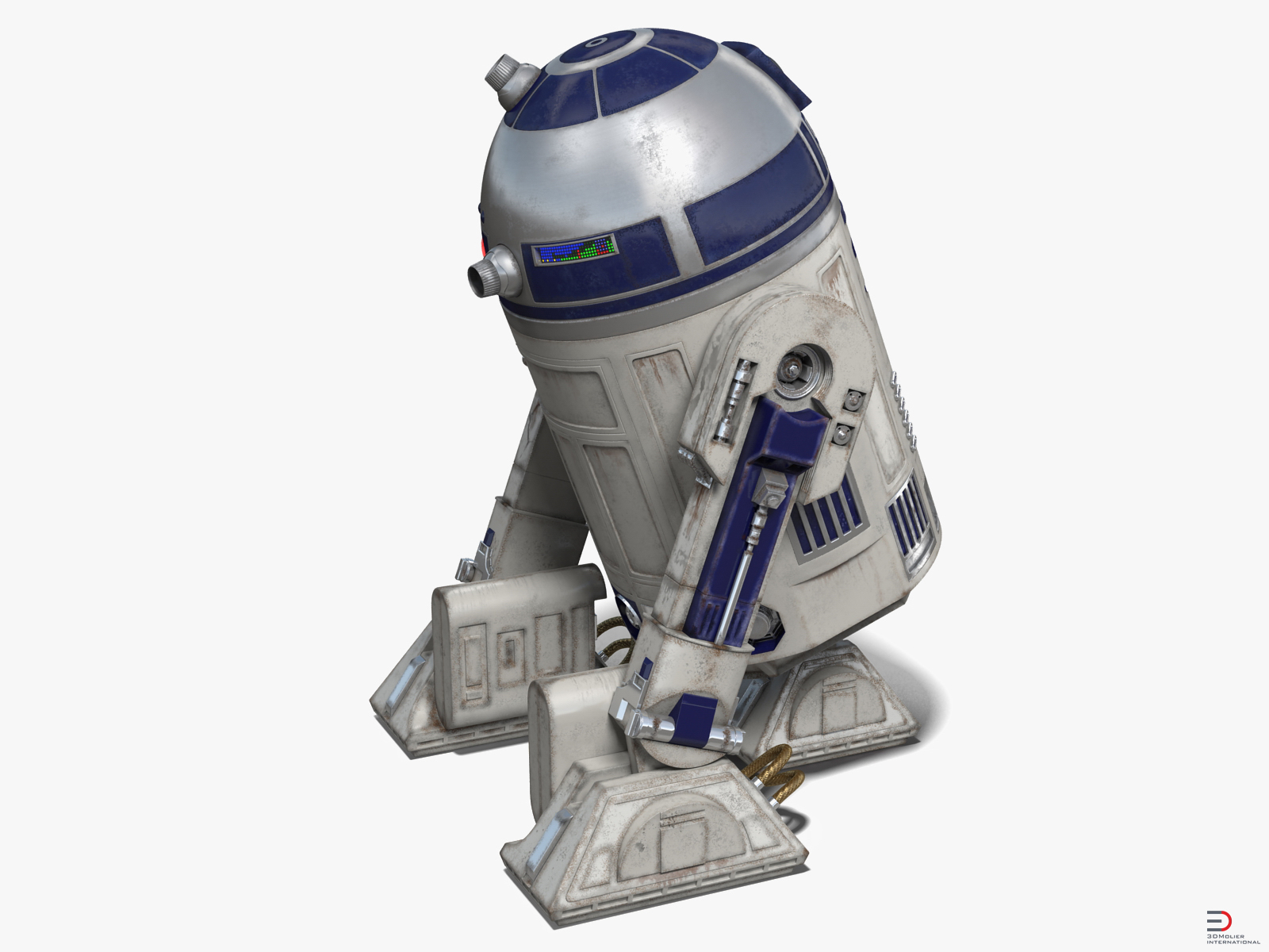 3d r2 d2 modeled model