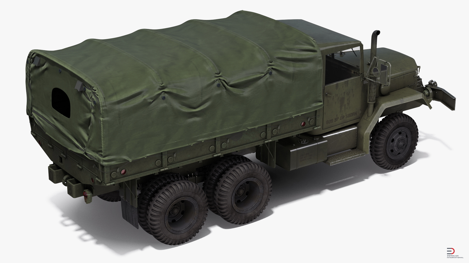 3d model military cargo truck m35a2