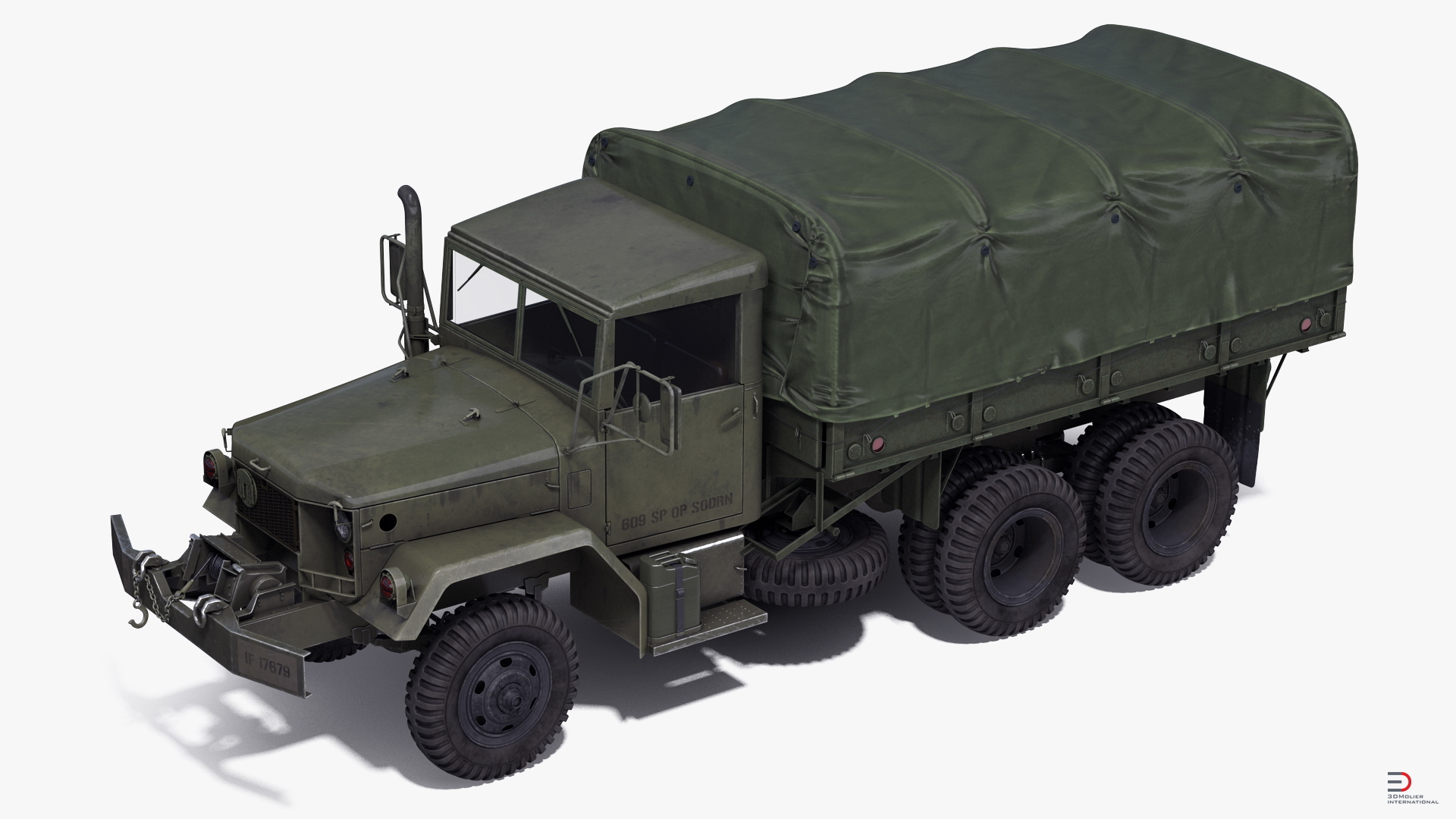 3d model military cargo truck m35a2