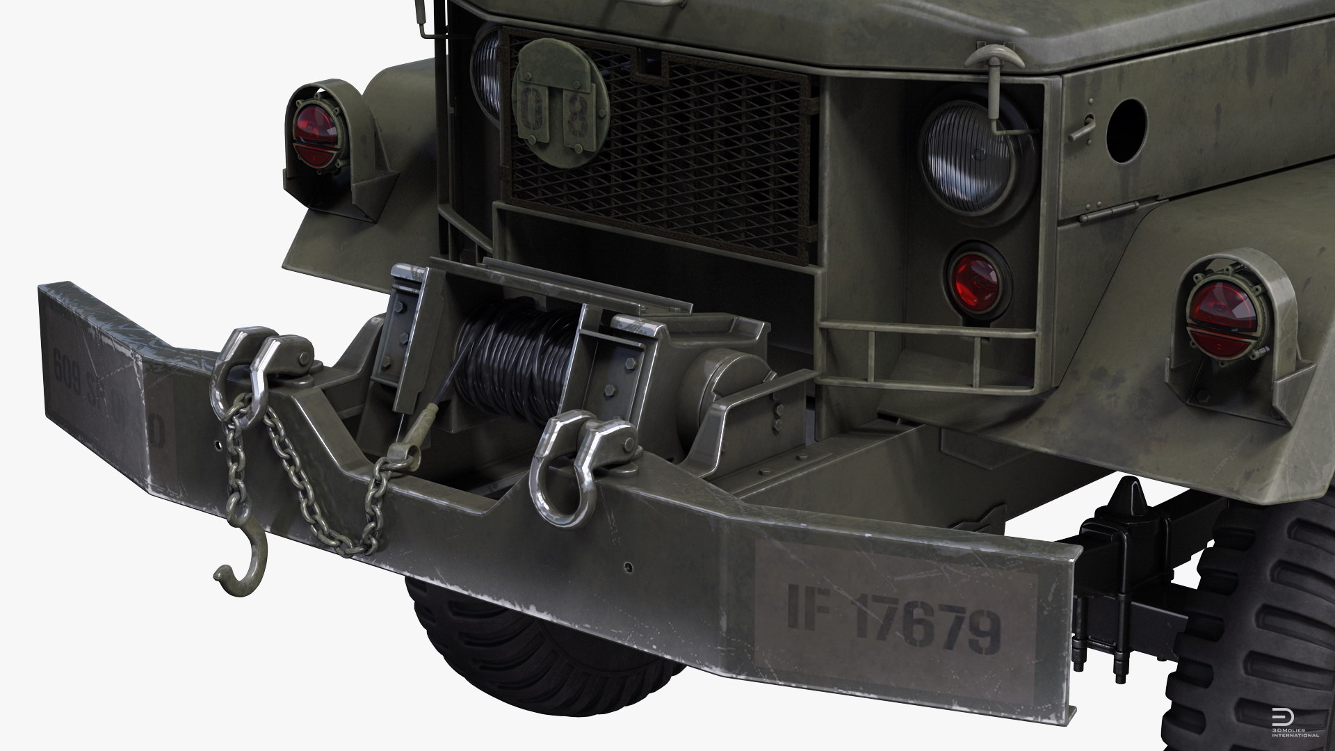3d model military cargo truck m35a2