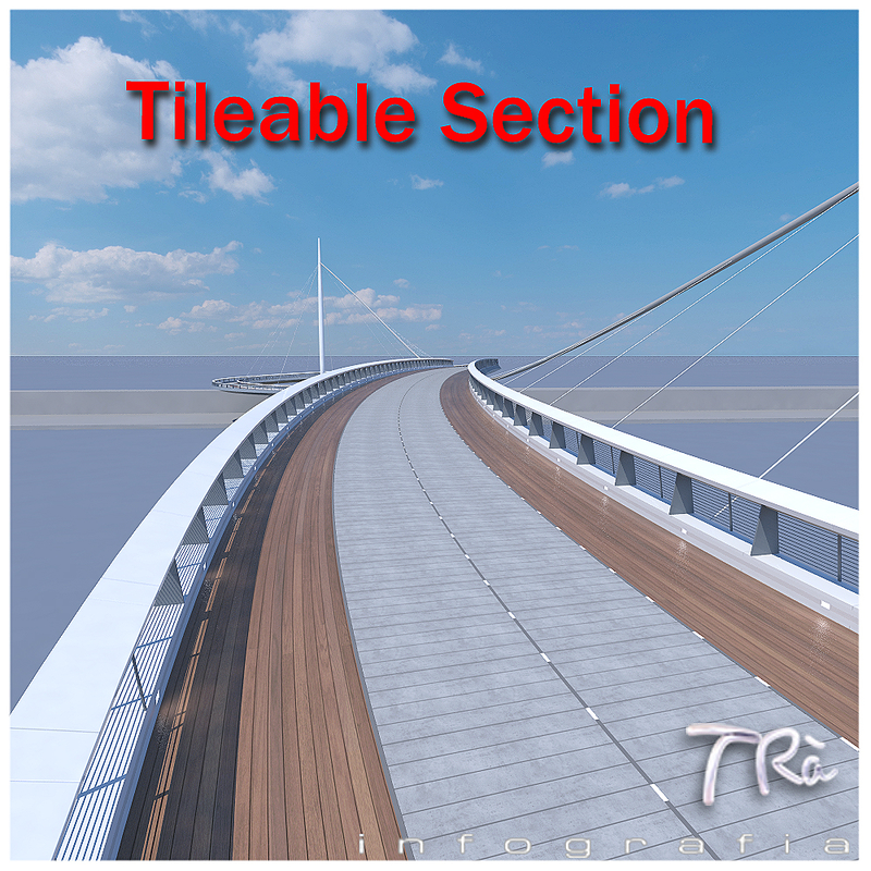 suspension bridge 3d model