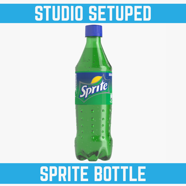 0,5 L Sprite mit Studio Setup 3D-Modell - TurboSquid 1088900