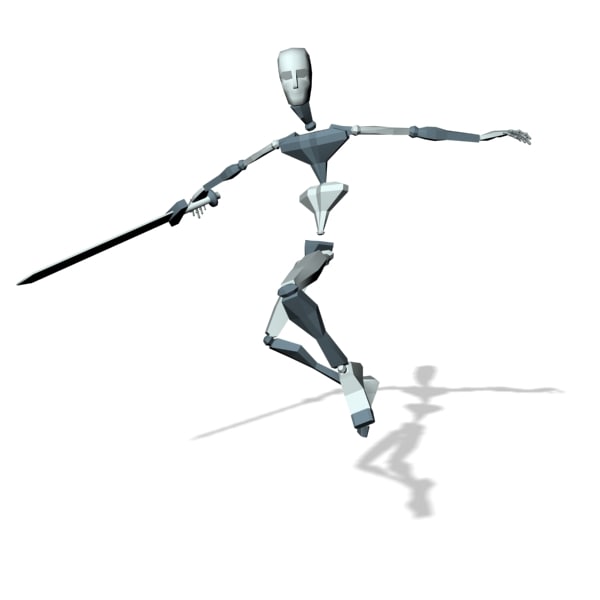 Motion Biovision sword jump biped