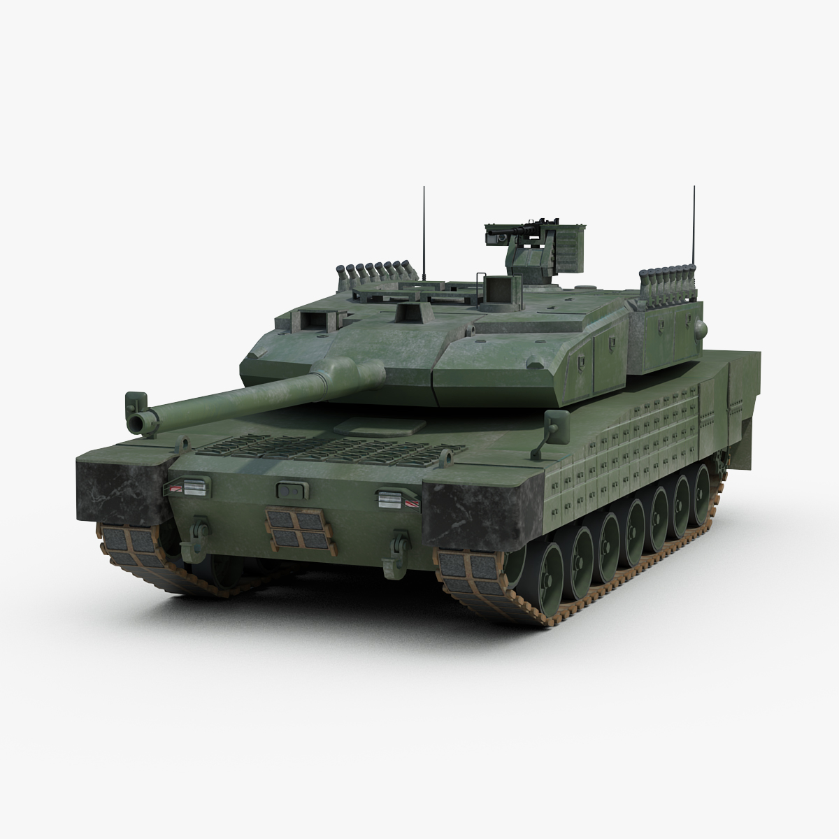 3d modern battle tank altay model