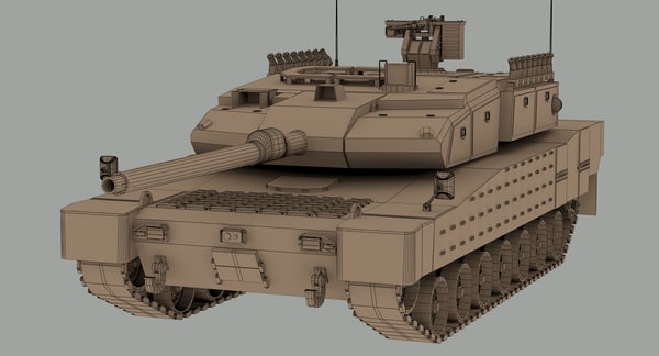 3d modern battle tank altay model