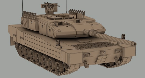 3d modern battle tank altay model