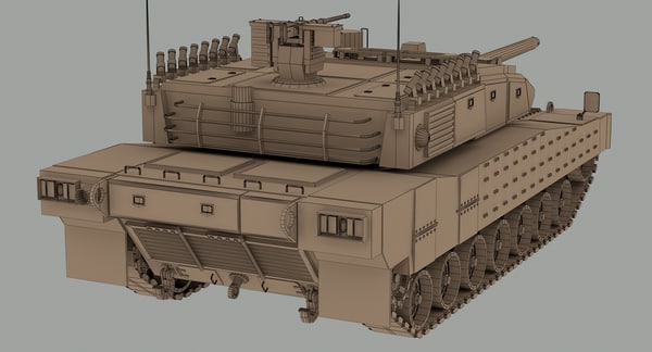 3d modern battle tank altay model