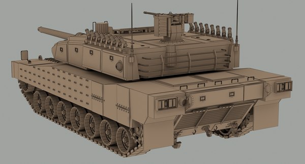 3d modern battle tank altay model