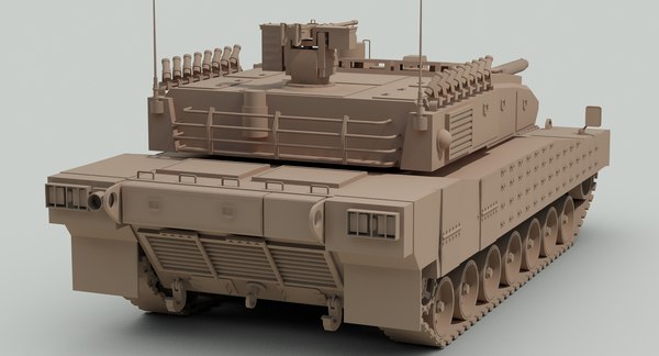 3d modern battle tank altay model